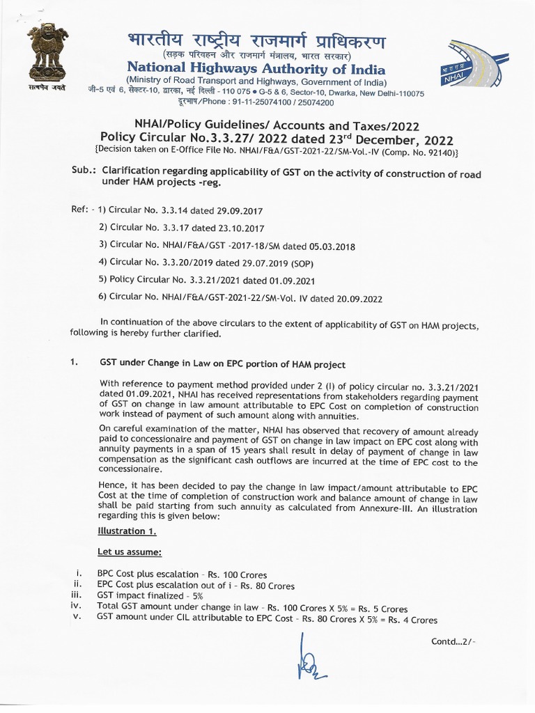 Policy Circular No 3-3-27 | PDF