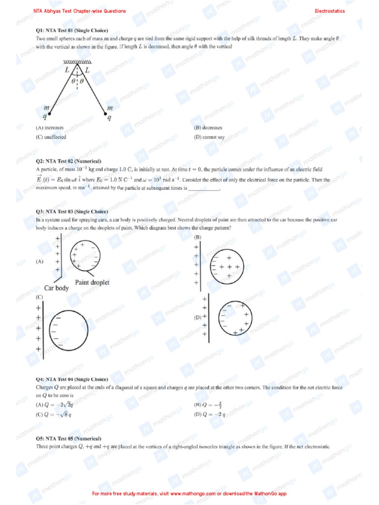 17 Electrostatics | PDF | Electrostatics | Electromagnetism