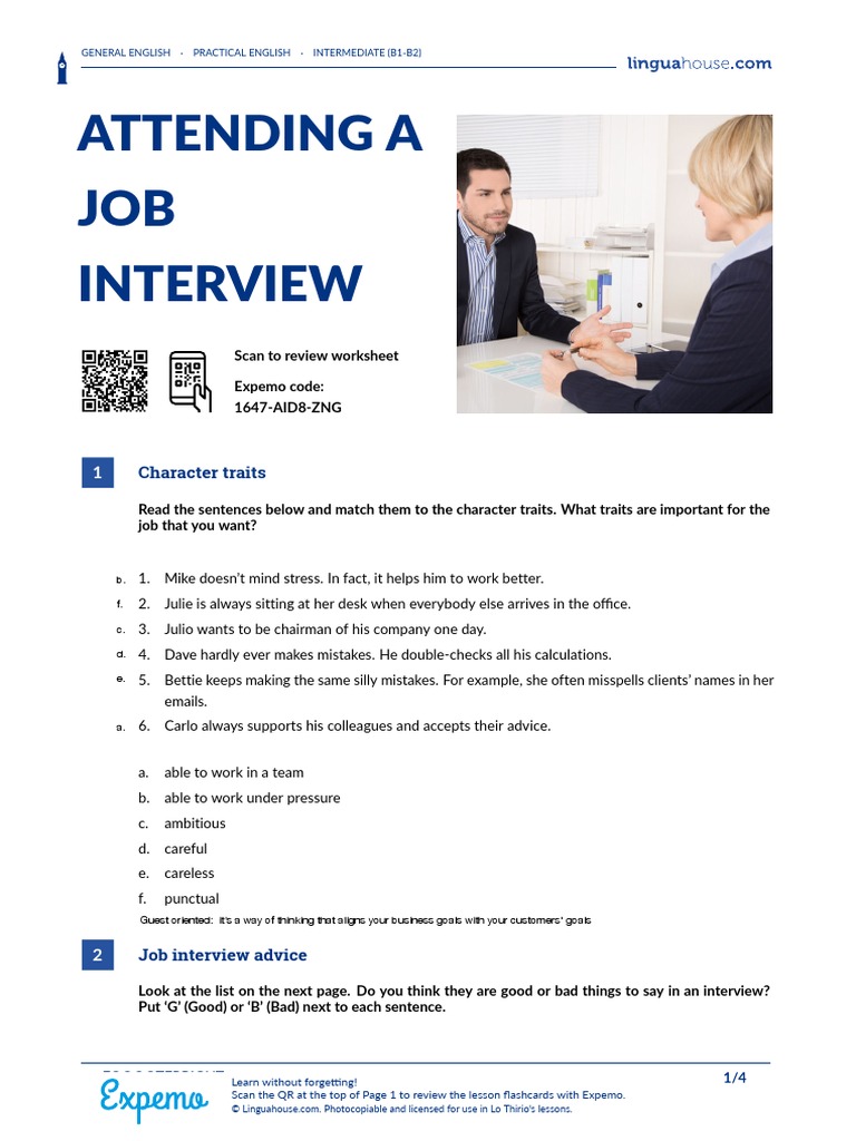English Job Interview | PDF | Job Interview