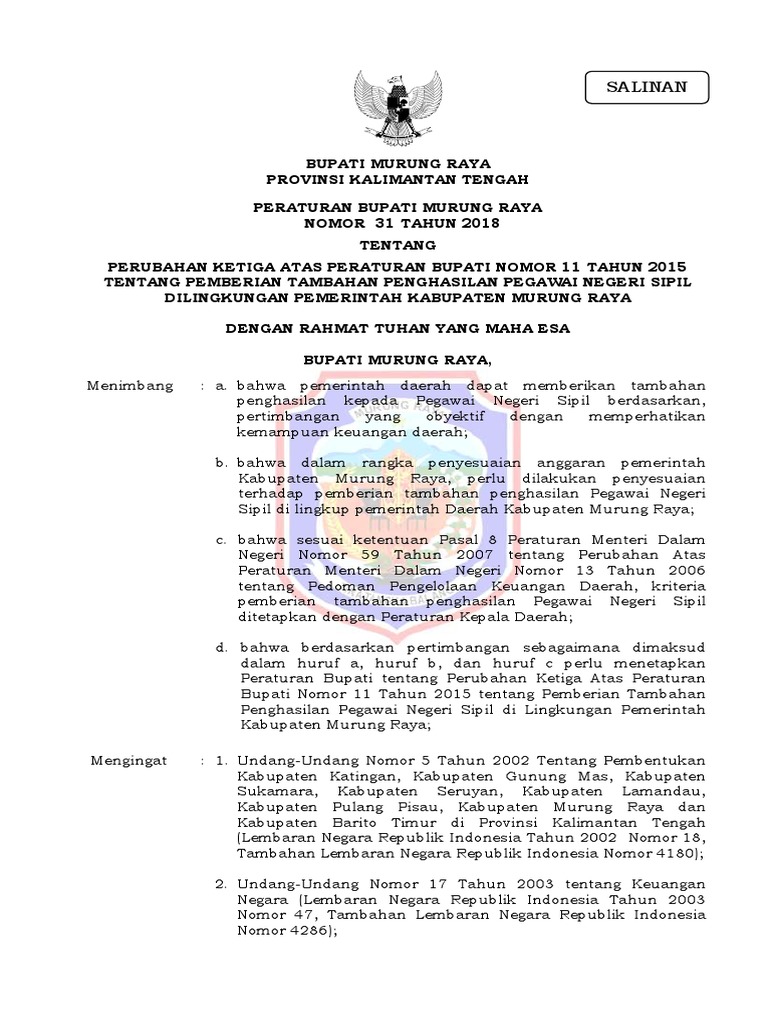 2018 Murung Raya 32 Juta | PDF