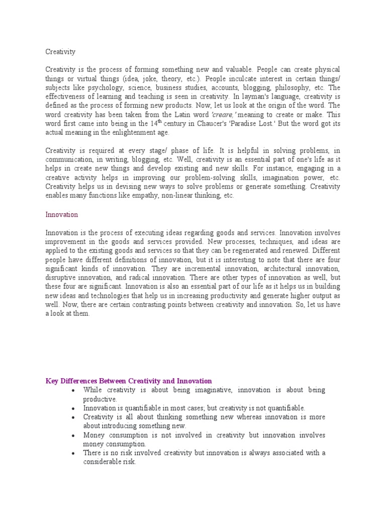 Unit 1 Innovation & Enterpreneurship | PDF | Creativity | Innovation