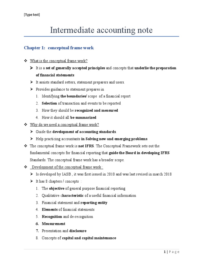 Intermediate Accounting Note | PDF | Fair Value | Financial Statement
