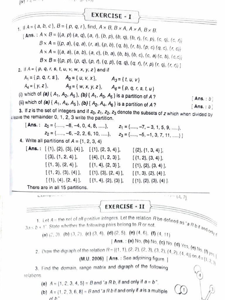 Relations and Digraphs | PDF | Algebra | Mathematical Concepts