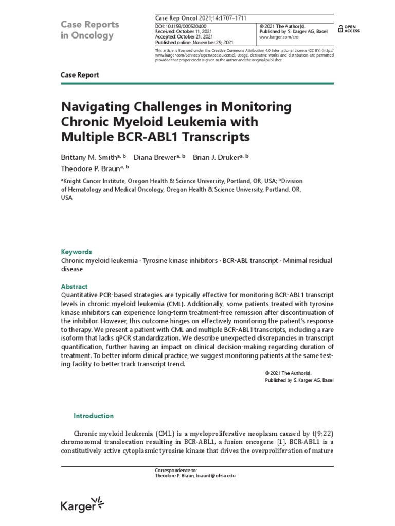 Atypical CML | Download Free PDF | Diseases And Disorders | Clinical Medicine