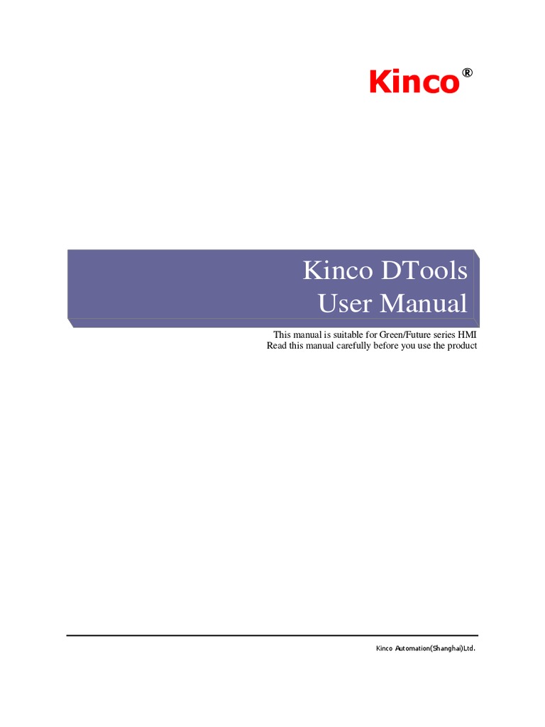 Kinco DTools User Manual | PDF | Microsoft Windows | Button (Computing)