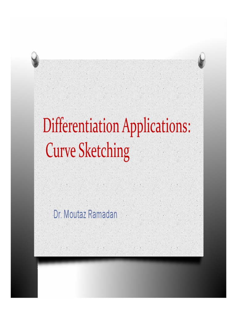 Differentiation Applications Curve Sketching | PDF | Manifold | Theoretical Physics