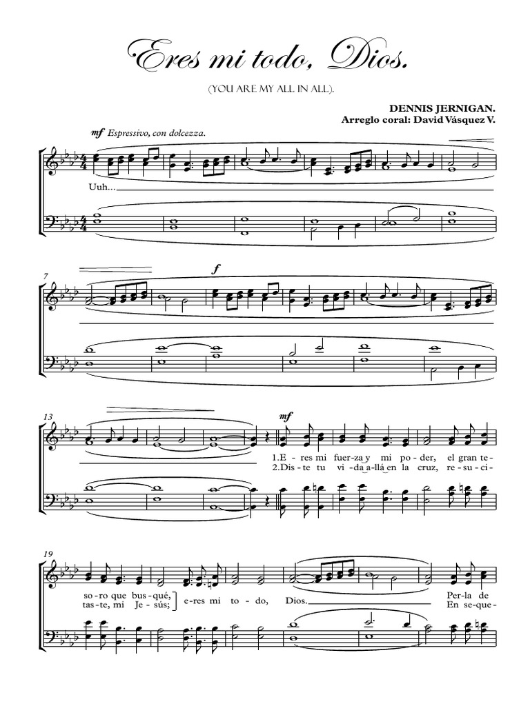 Eres Mi Todo, Dios | PDF