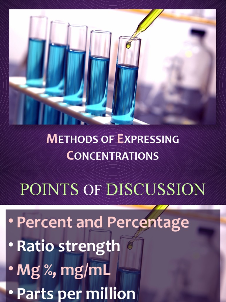 Module III - Pharma Calculation - Methods of Expressing Concentrations ...
