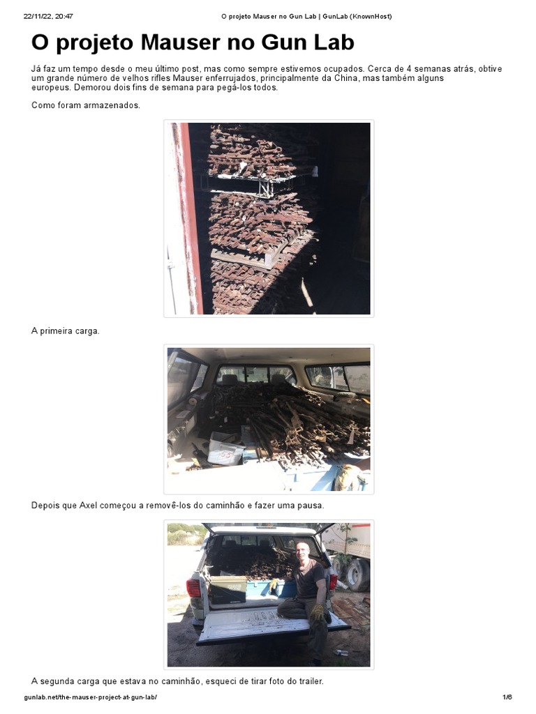O Projeto Mauser No Gun Lab - GunLab (KnownHost) | PDF | Armas de fogo ...