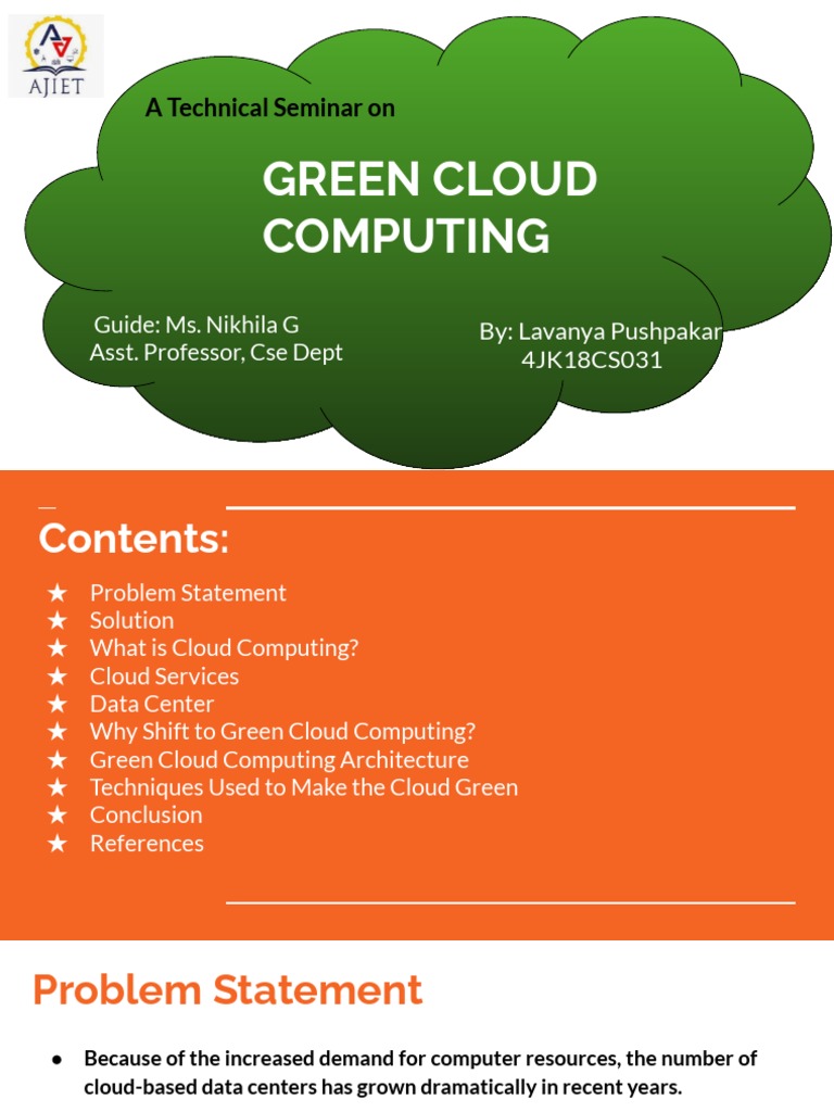 Green Cloud Computing | Download Free PDF | Cloud Computing | Data Center