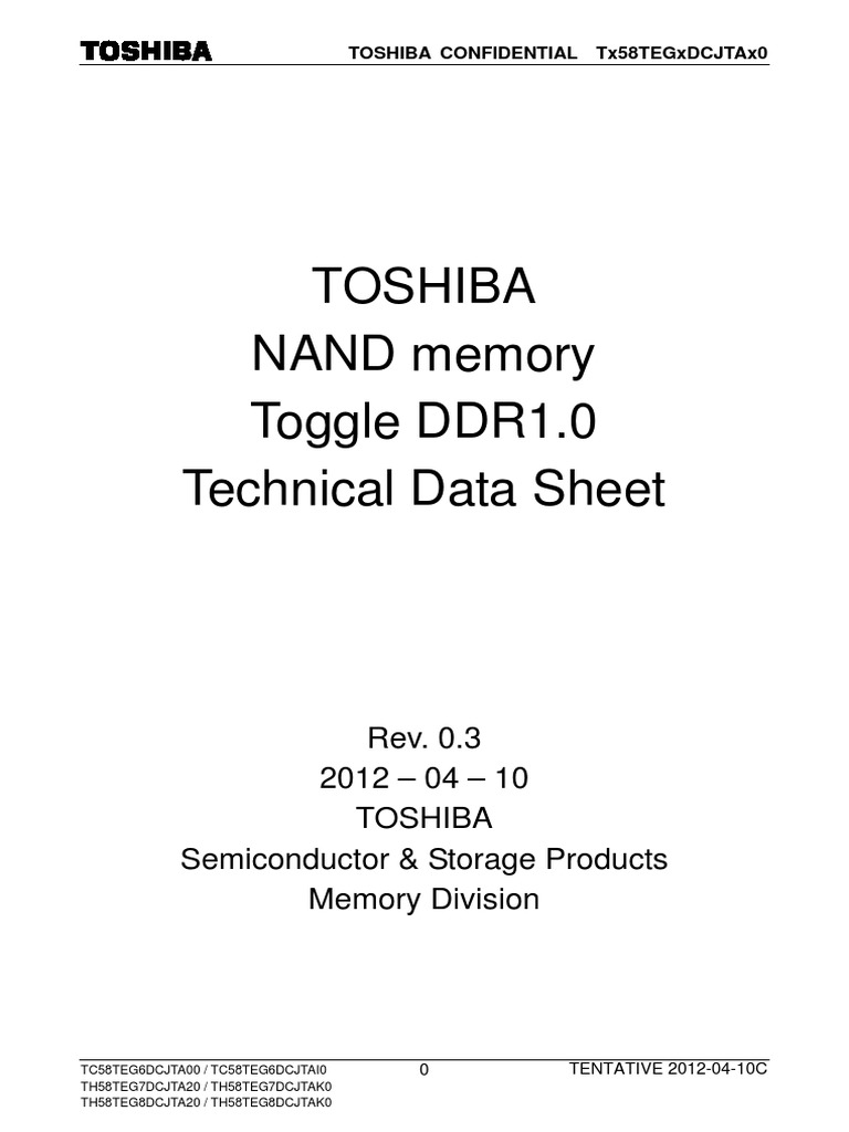 Tc58teg 6dcjta00 | Download Free PDF | Flash Memory | Computer Hardware