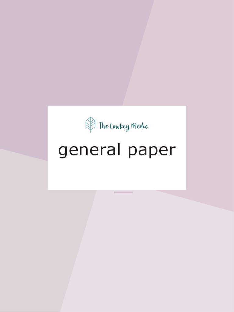 H1 General Paper Content Notes Media | PDF