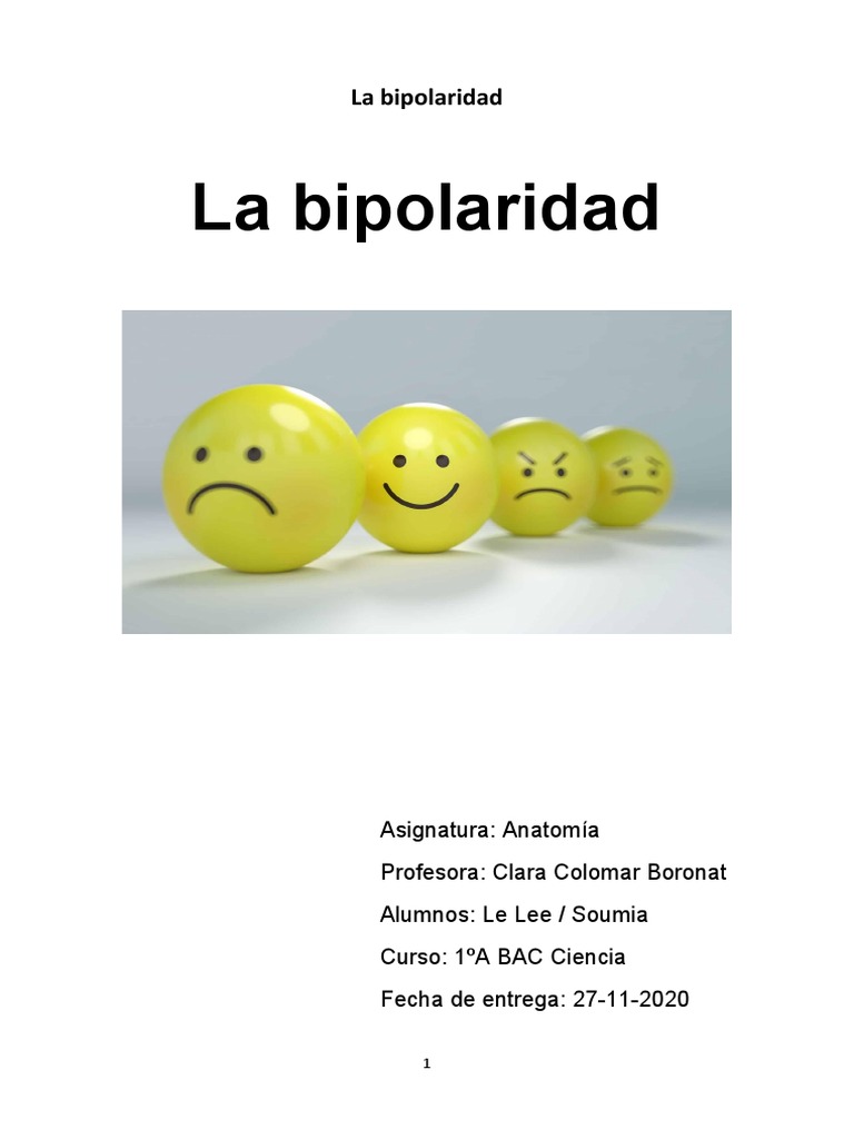 Definición y Tratamiento de Bipolaridad | PDF | Desorden bipolar ...