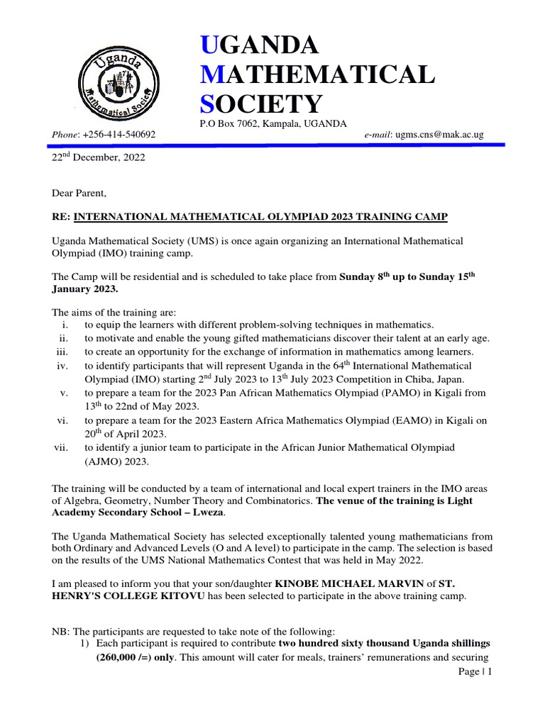 Kinobe Michael ST Henry's Kitovu | PDF | Mathematics | Science
