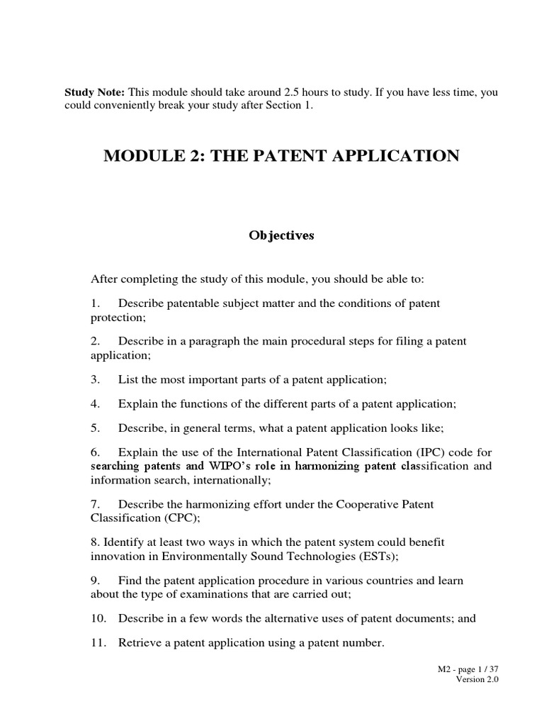 Patents | PDF | Priority Right | Patent Application
