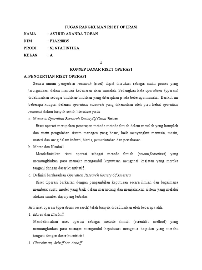 Riset Operasi | PDF