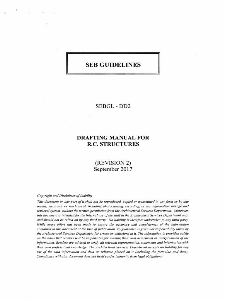 ASD Drafting Manual For RC Stuructures (Revision 2) | PDF