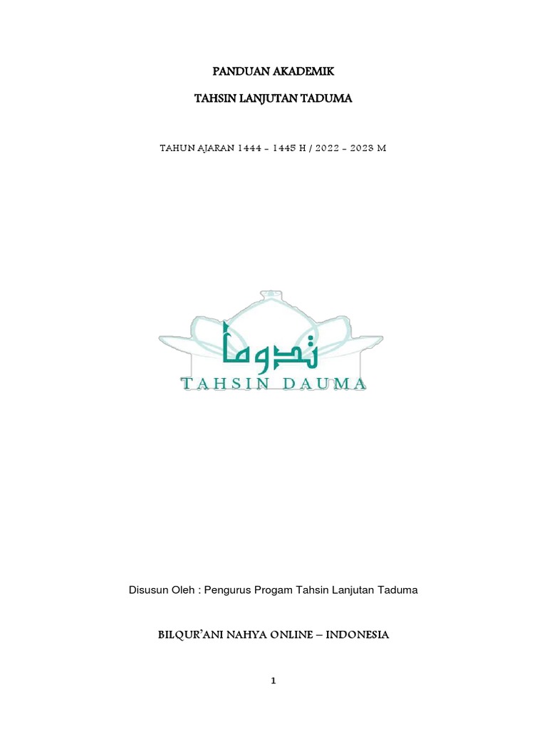 Panduan Tahsin Lanjutan TADUMA | PDF