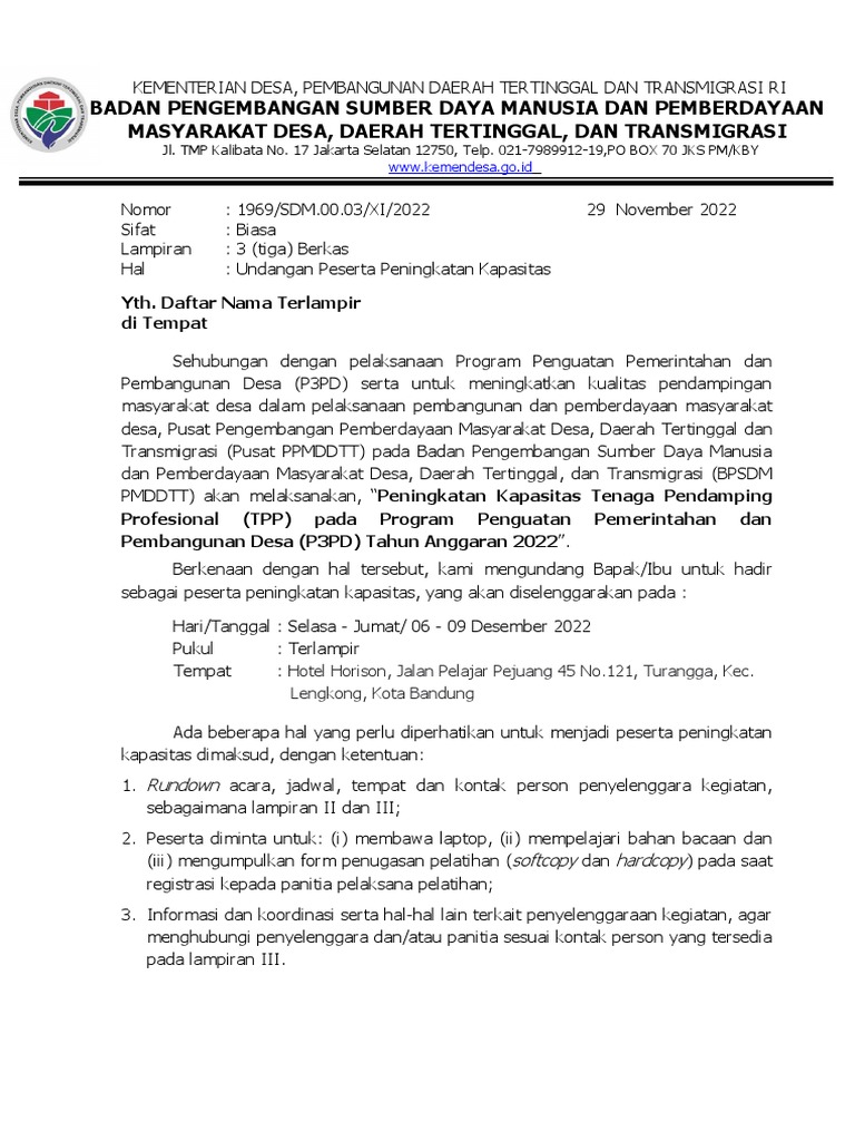 JABAR-Undangan PD PLD | PDF