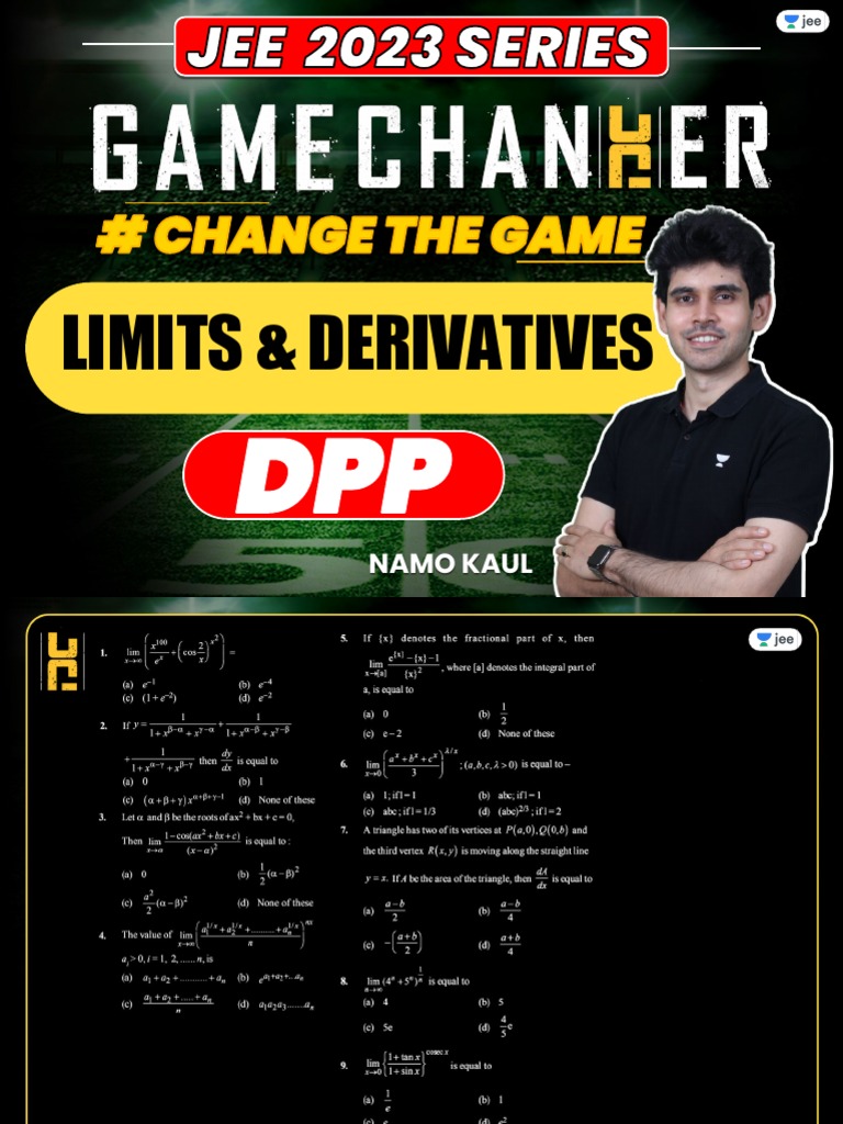 Game Changer DPP - Limits & Derivatives | PDF