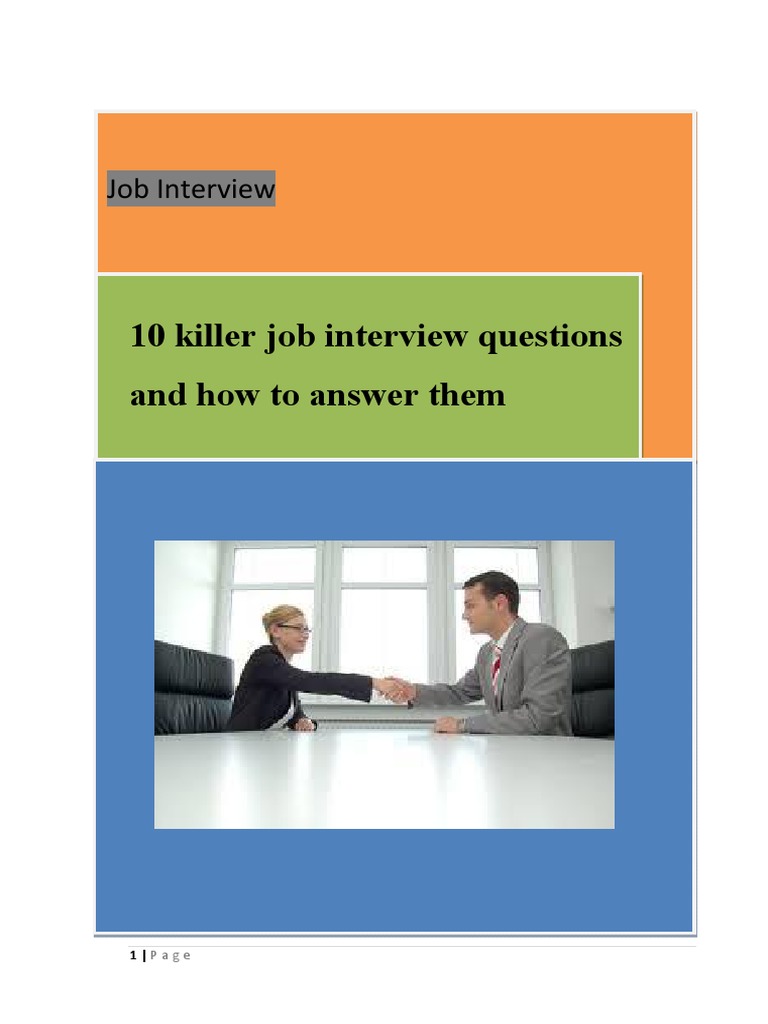 Materi Job Interview 10 Killer Questions | PDF
