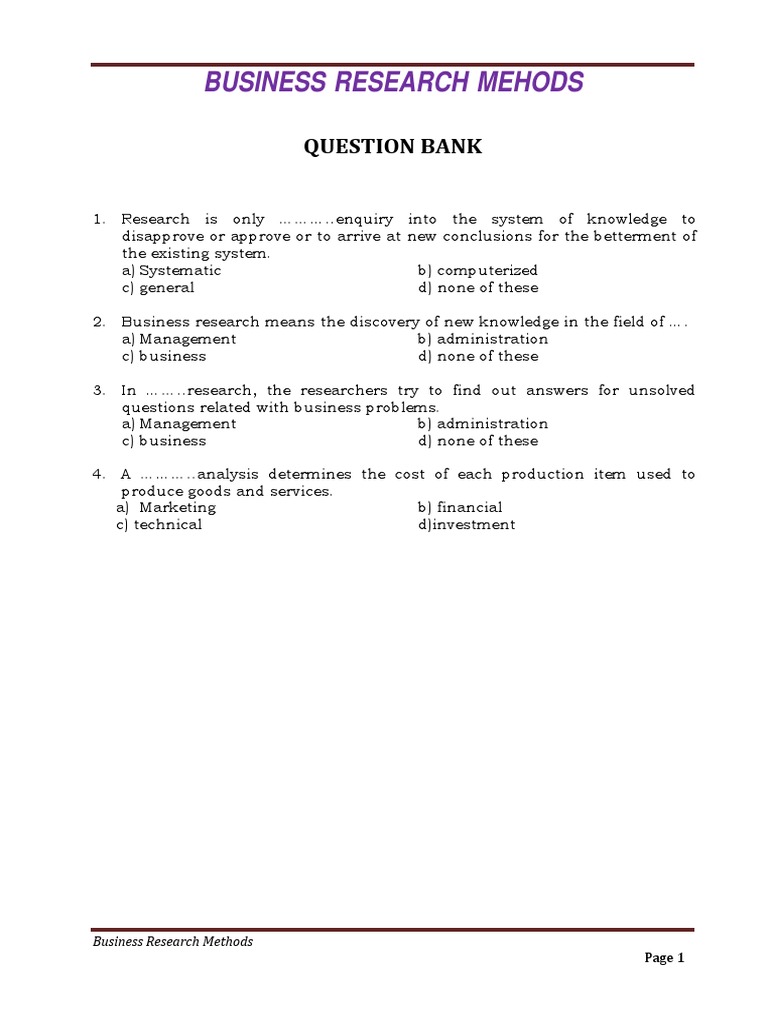 BRM MCQ 05 | PDF | Level Of Measurement | Sampling (Statistics)