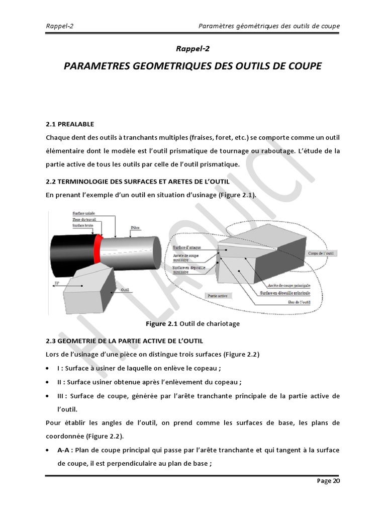 Chapitre 1-2 | Descargar gratis PDF | Usinage | Angle