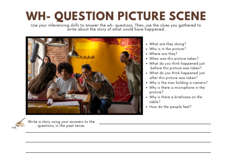 WH- Questions for Picture Scenes | PDF