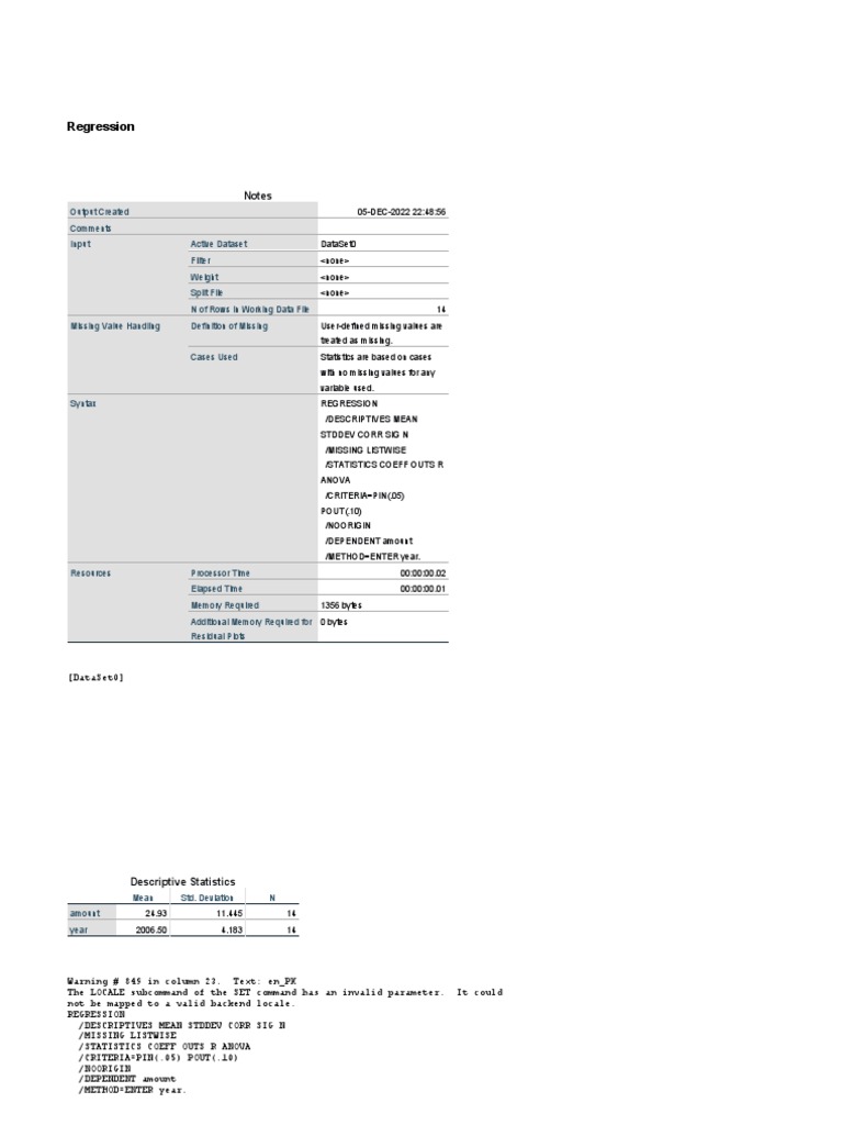 Regression | PDF | Errors And Residuals | Regression Analysis