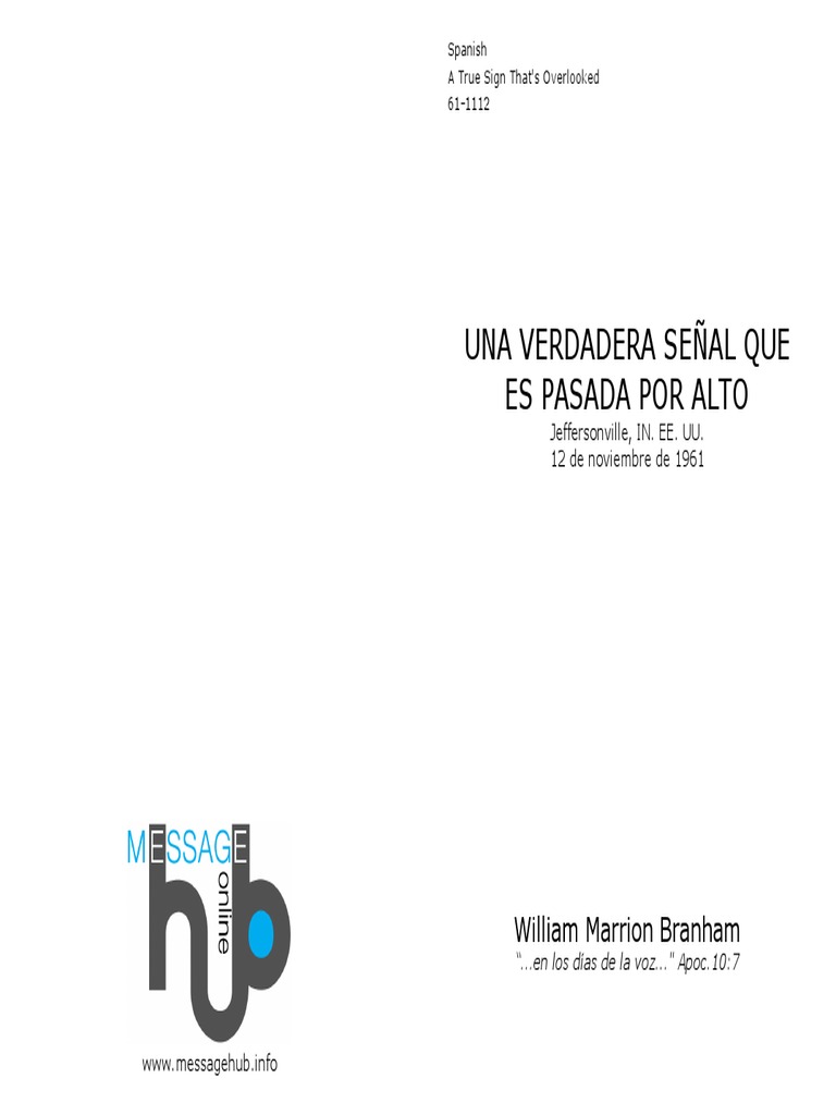 Una Verdadera Senial Pasada Por Alto WMB | PDF | Jesús | Oración