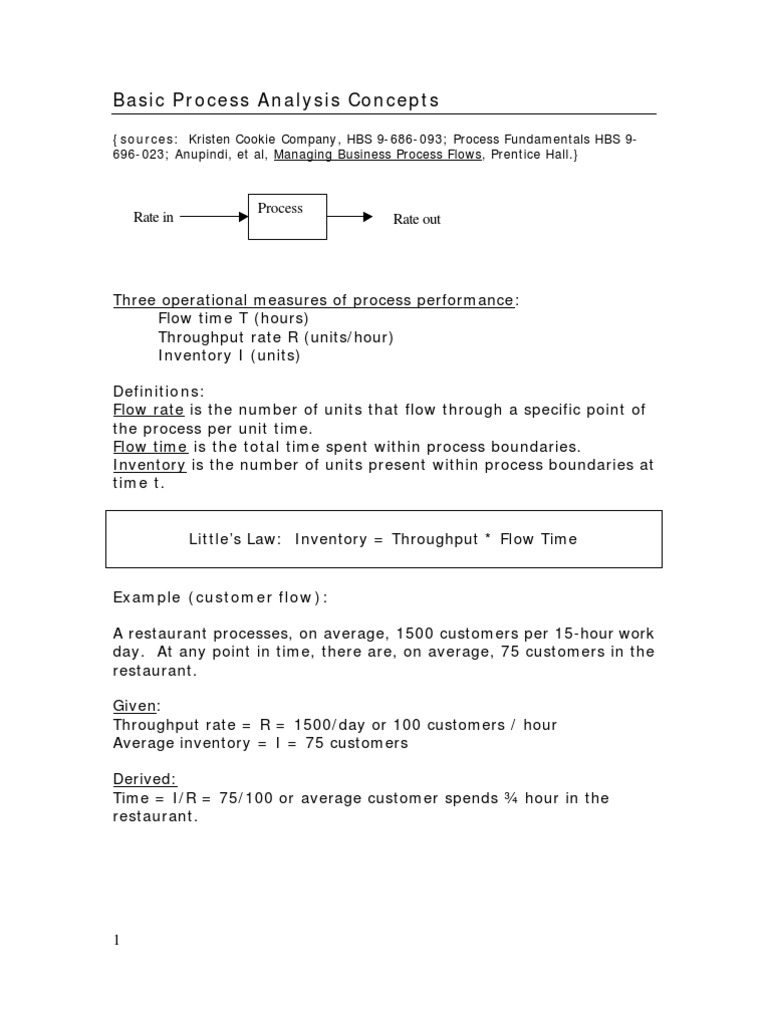 Basic Process Analysis Concepts | PDF | Business Process | Inventory
