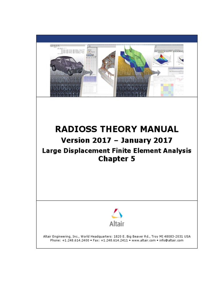 RADIOSS Element | PDF | Stress (Mechanics) | Plasticity (Physics)
