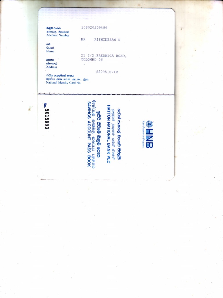 HNB Book | PDF
