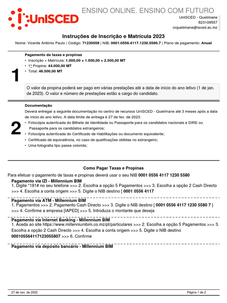 UTF-8 Q Vicente Ant C3 B3nio Paulo - UnISCED 5F - UTF-8 Q 5FFormulario ...