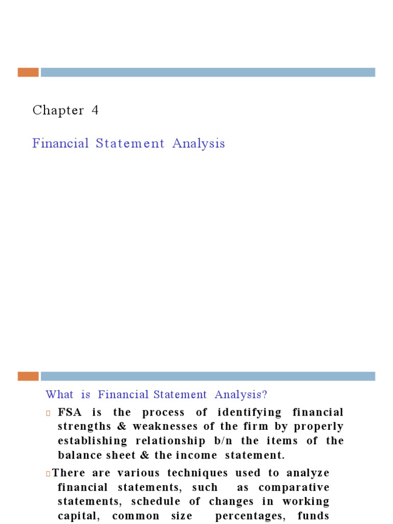 Chapter 4 Financial Statement Analysis | PDF | Stocks | Inventory