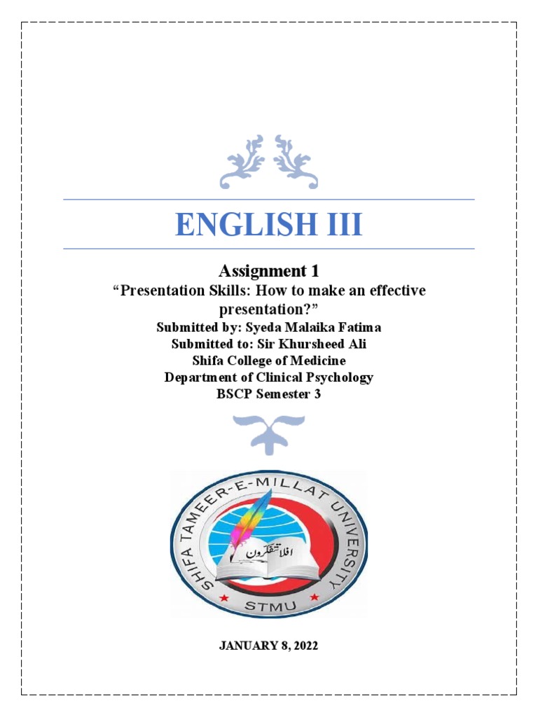 English Assignment 1 (Sem 3) | PDF | Body Language | Communication