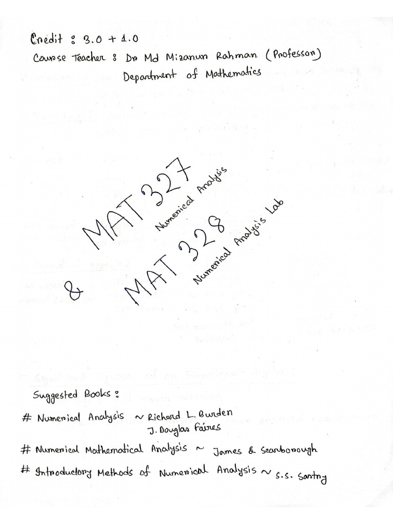 Numerical Analysis | PDF
