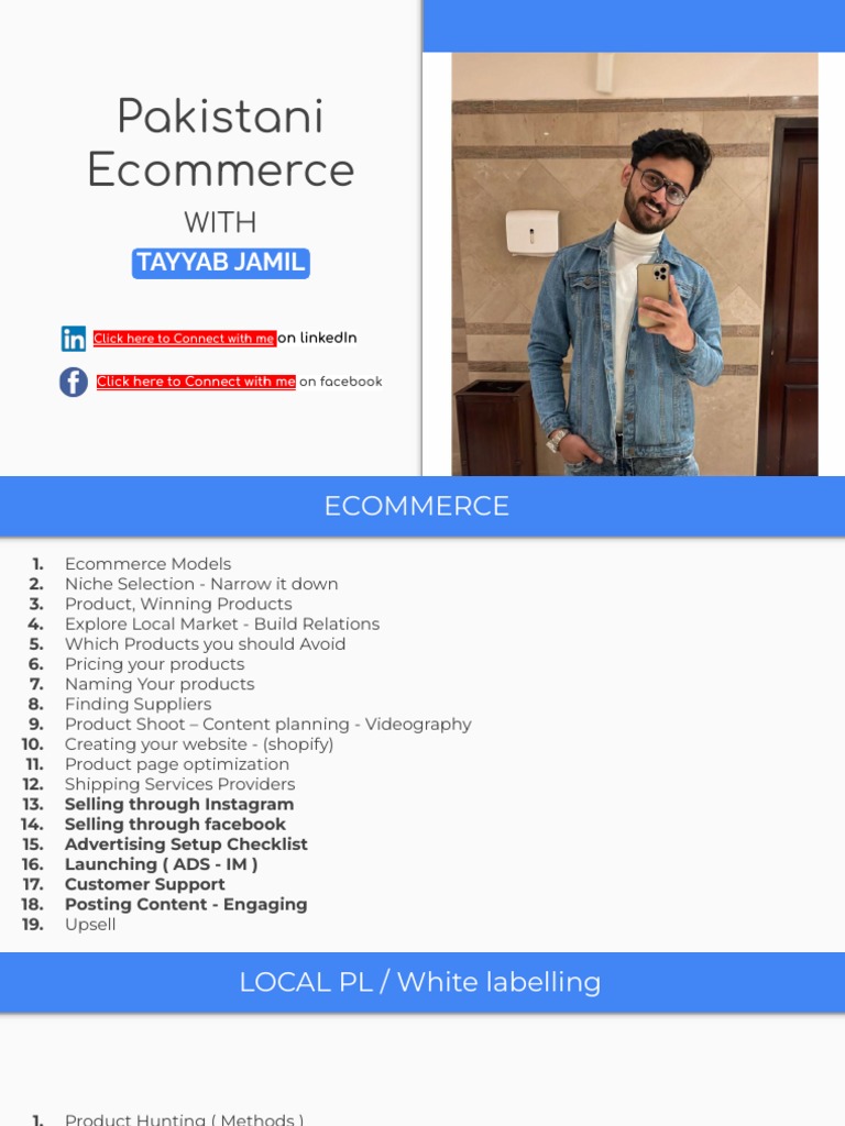 Pakistani Ecommerce With TAYYAB JAMIL | PDF | E Commerce | Business Economics