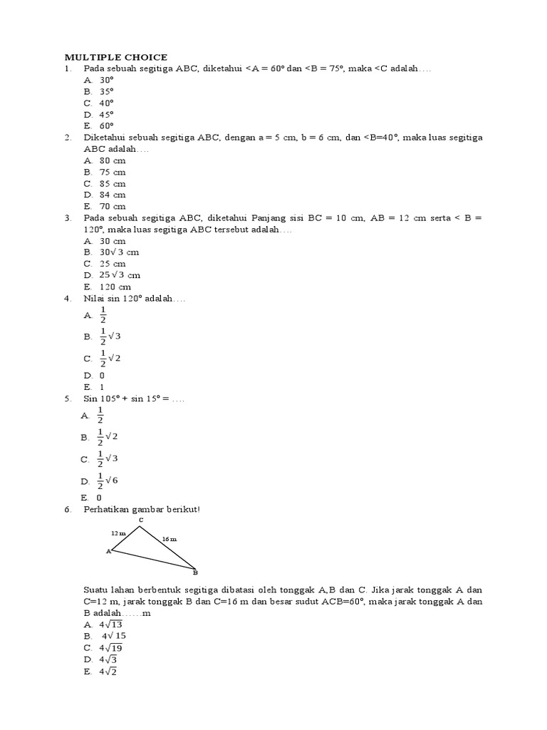 Soal Remedial Matematika | PDF