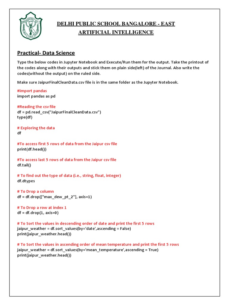 AI & Data Science Practical Guide | PDF | Computer Science | Computing