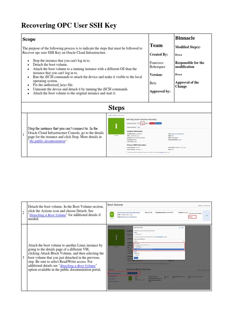 Recovering Opc User Ssh Key Pdf Booting Icon Computing 