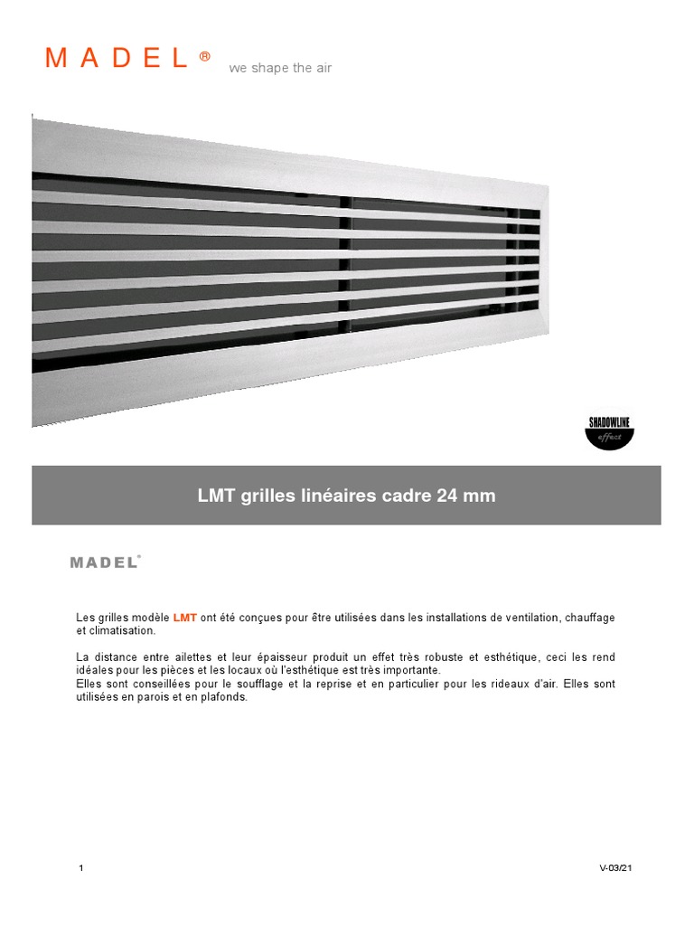 21 MADEL LMT Grilles Lineaires | PDF