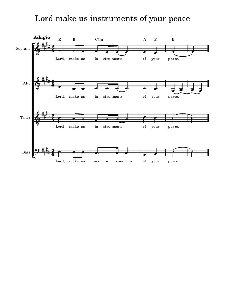 Lord Make Us Instruments of Your Peace | PDF