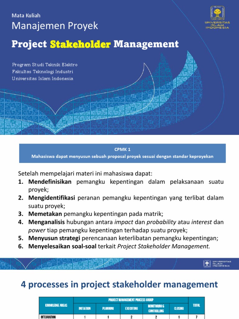 10 Project Stakeholder Management | PDF
