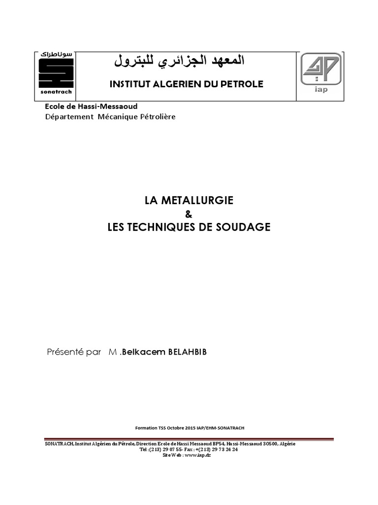 Cours Metallurgie & Soudage | Descargar gratis PDF | Fonte (métallurgie) | Acier