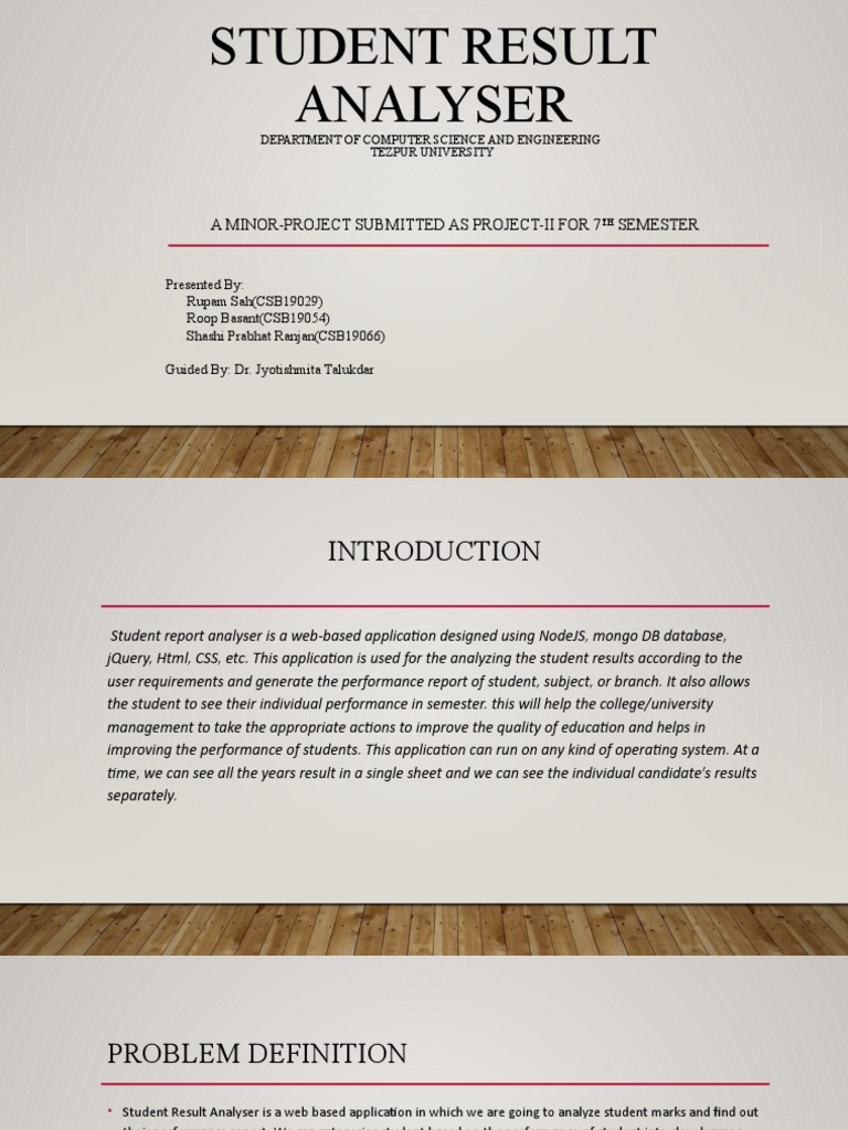 Student Result Analyser Project Report | PDF | World Wide Web ...