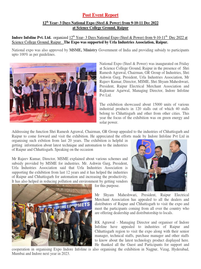 Expo-12 Post Event Report | PDF