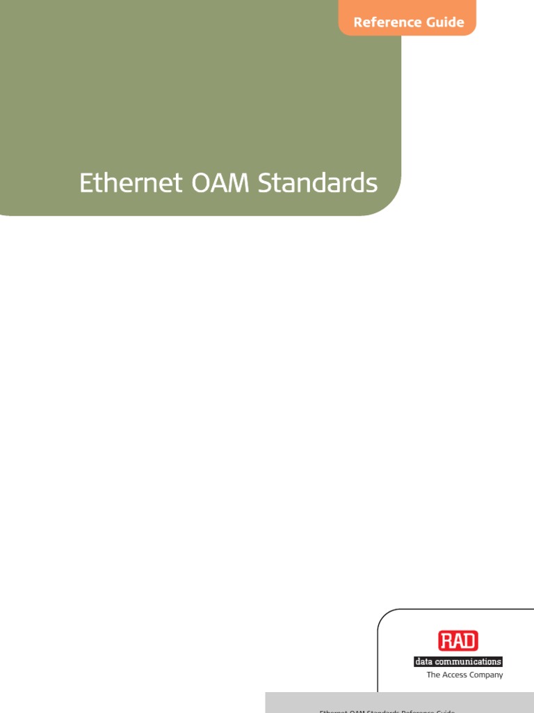 RAD Ethernet OAM Guide | PDF | Ethernet | Computer Network RAD Ethernet OAM Guide | PDF | Ethernet | Computer Network