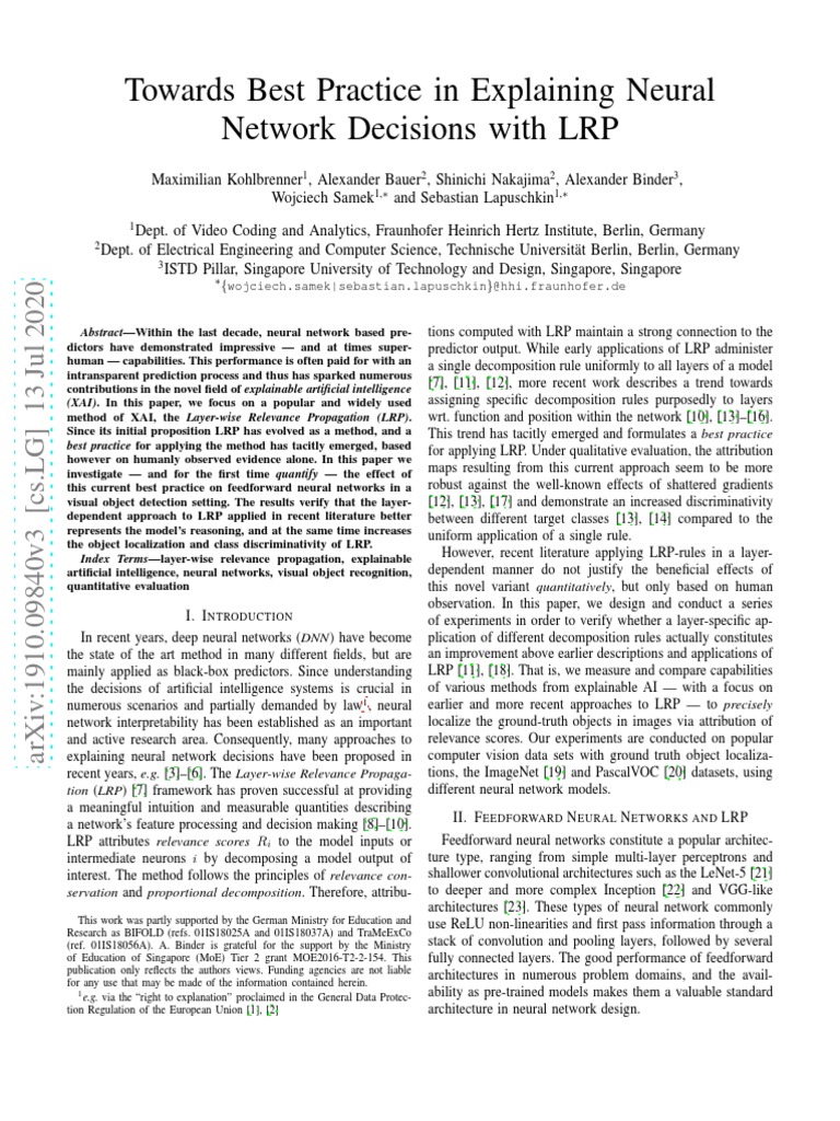 LRP Documentation | PDF | Artificial Neural Network | Deep Learning