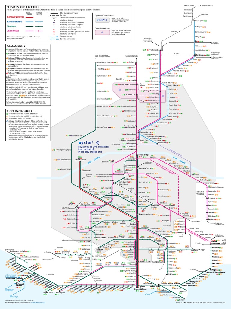 GTR All Brands Route Map | Download Free PDF | England | Railway Companies